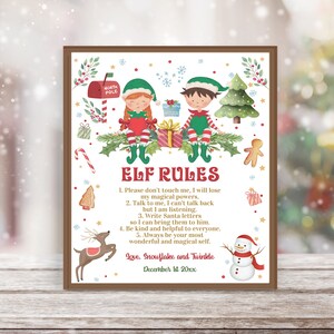 Editable Elf Rules Sign, Elf No Touching Poster, Elf Rules to Follow ...
