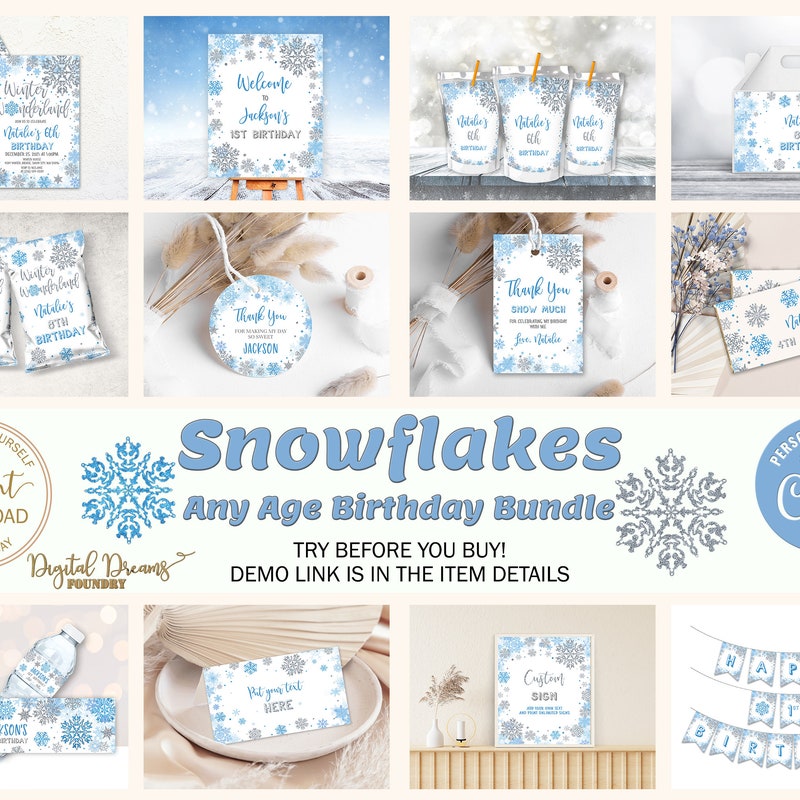 Snowflake Party - Etsy