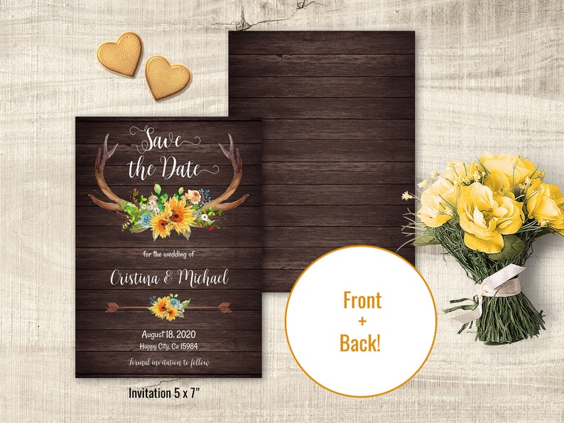 Editable Template Rustic Save the Date Invitation Printable | Etsy