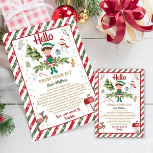 Editable Christmas Elf Welcome Letter, Hello From Your Elf, First Time ...