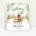 Woodland Animals Welcome Baby Shower Sign, Editable Template, Woodland ...