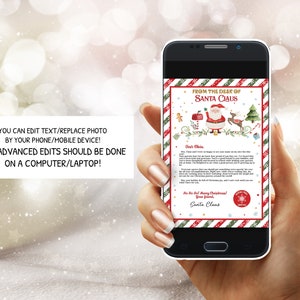 Editable Official Letter From Santa Claus, Personalized Christmas Eve ...