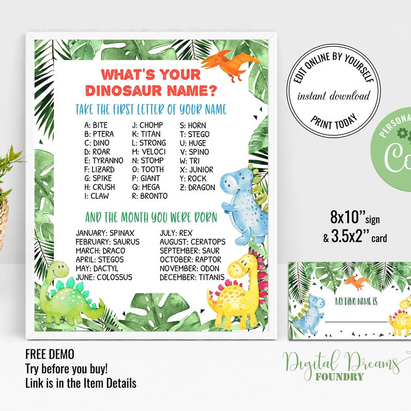 Dino Birthday Party - Etsy