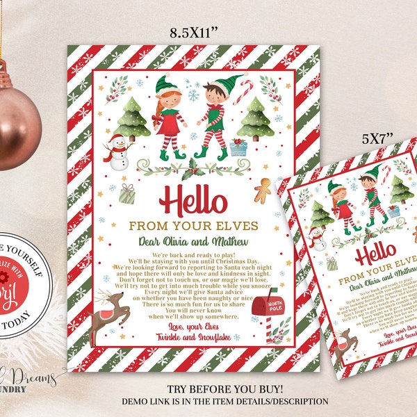 First Time Elf Arrival Letter - Etsy