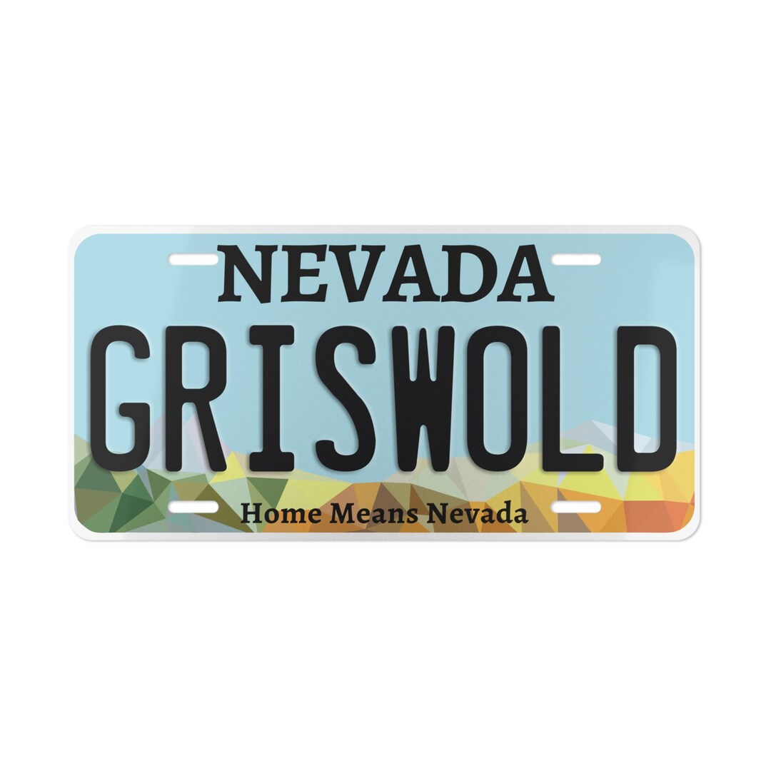 Car Vanity Plate, GRISWOLD Family Vanity Plate, Personalized License ...