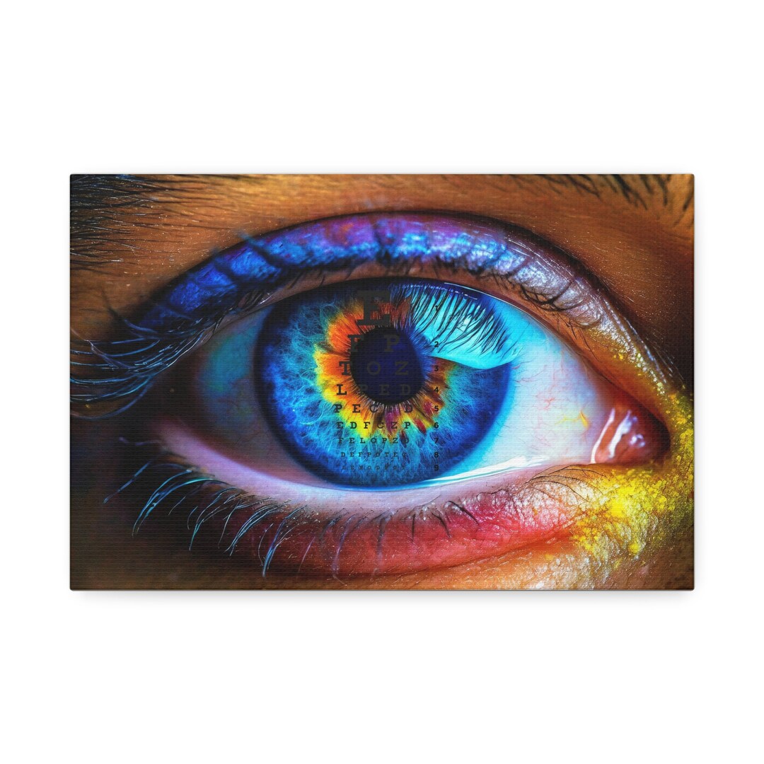 Blue Eye With Eye Chart - Etsy