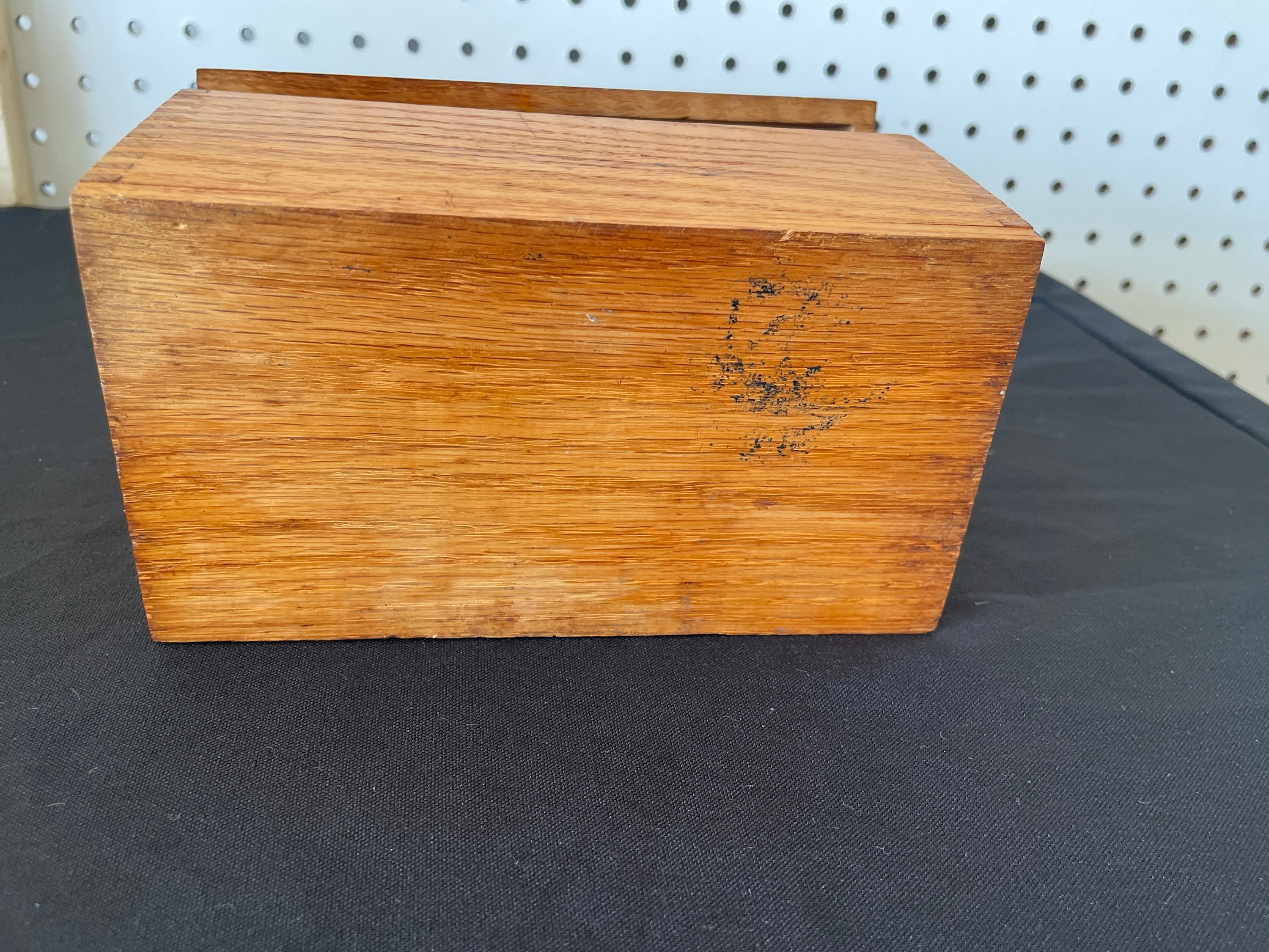Vintage Oak Recipe Box Dovetailed - Etsy