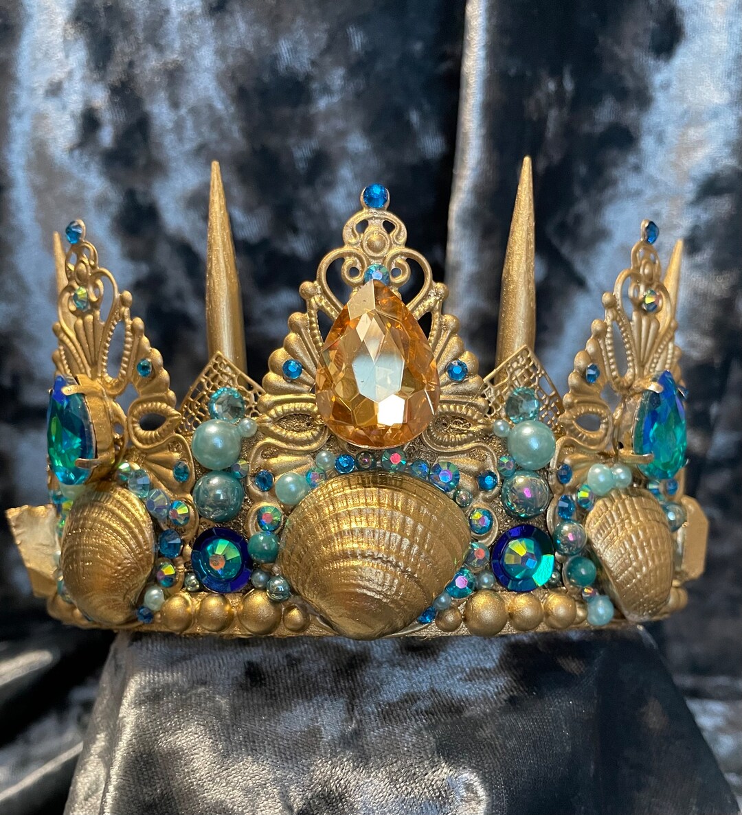 Gold Mermaid Crown Seashell Tiara Beach Bridal Headpiece - Etsy