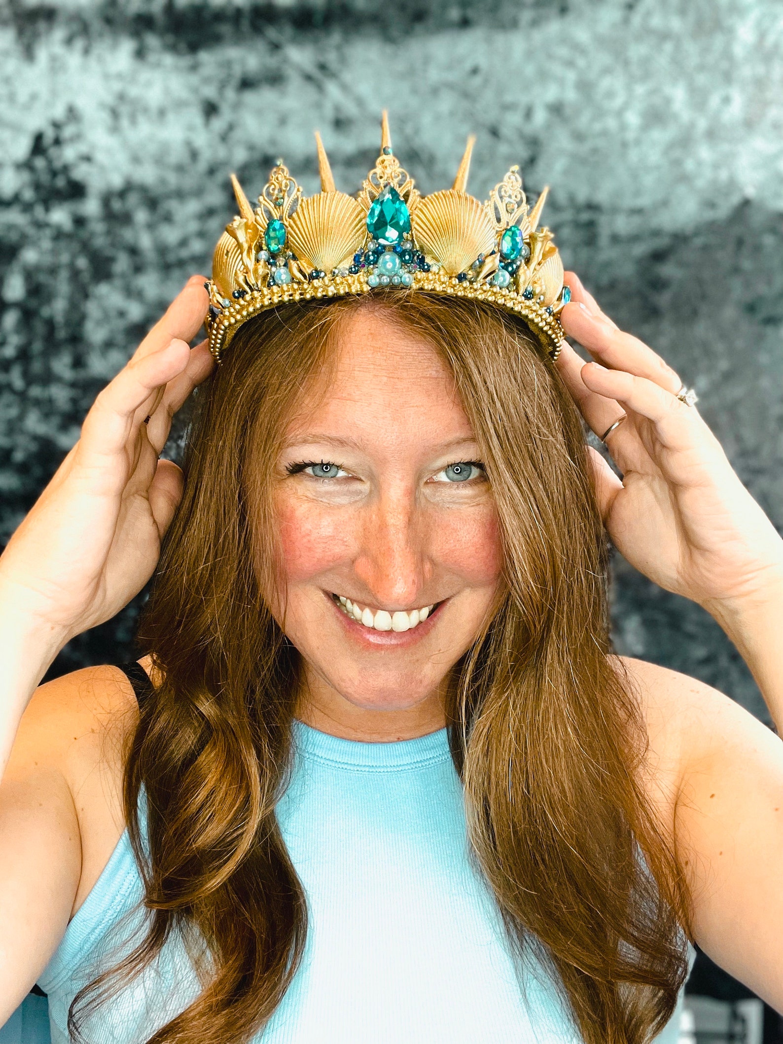 Gold Mermaid Crown, Seashell Tiara, Beach Bridal Headpiece, Mermaid ...