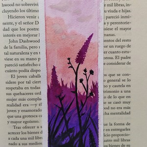 Watercolor Bookmarks Painted by Hand - Purple Color Scheme - Etsy