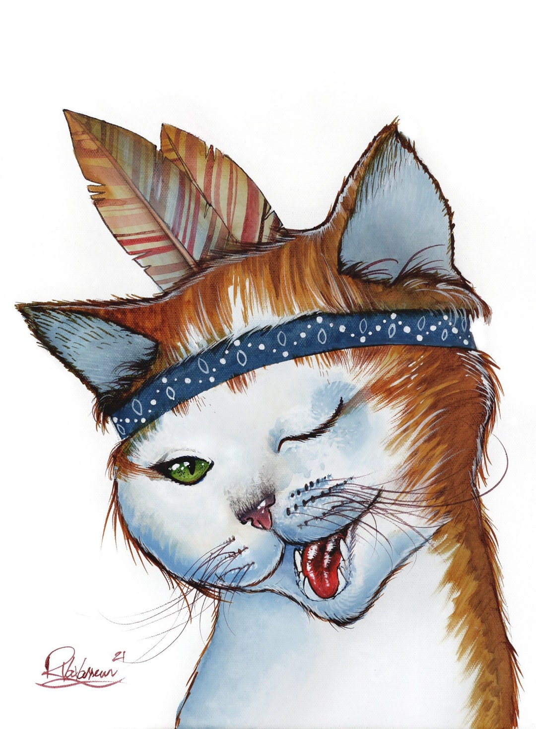 Little Tea by Raphaël - Original Painting - Etsy