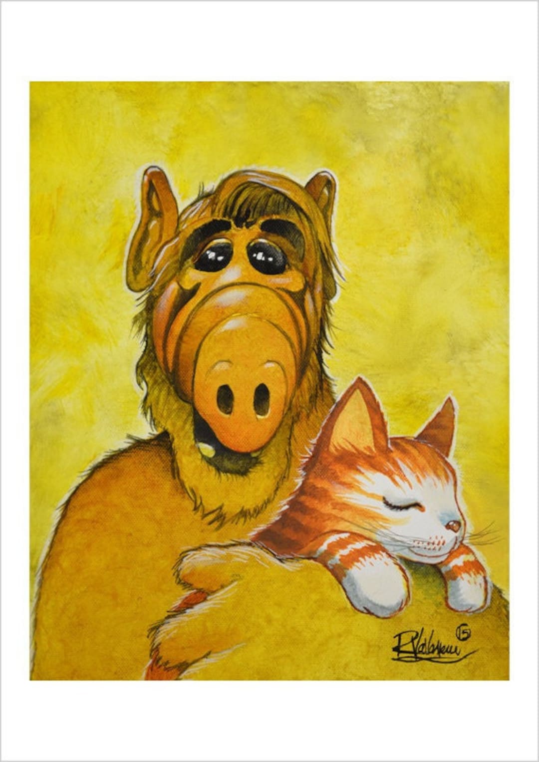 Alf fait la paix avec un chat de Raphaël - Etsy France
