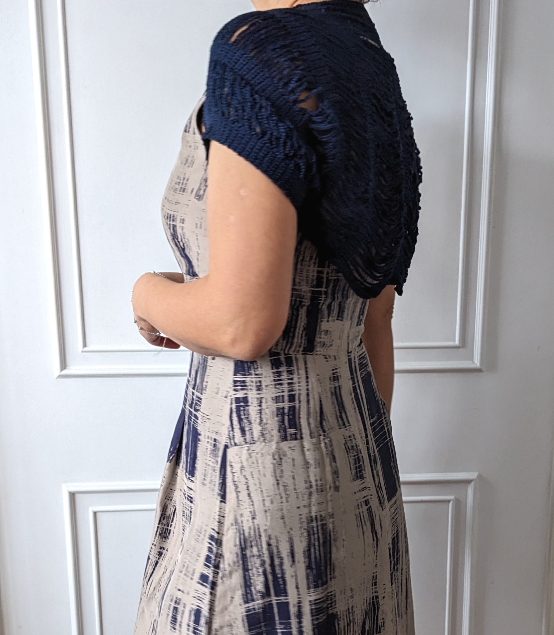 Crochet PATTERN - Edinburgh Shrug/ Modern-rustic Mesh Shoulders Cover ...