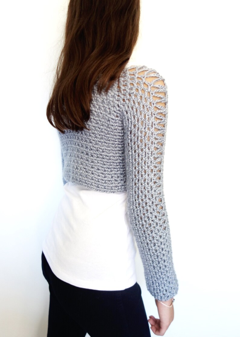 Crochet Pattern Alexia Cropped Sweater/ Chunky Knit Short - Etsy