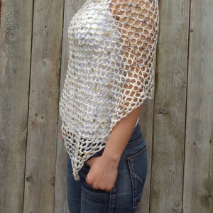 Crochet Pattern - Mermaid Poncho, Laced Shoulders Cover-up ...