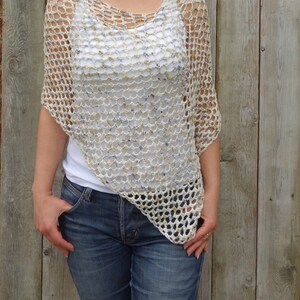 Crochet Pattern - Mermaid Poncho, Laced Shoulders Cover-up ...