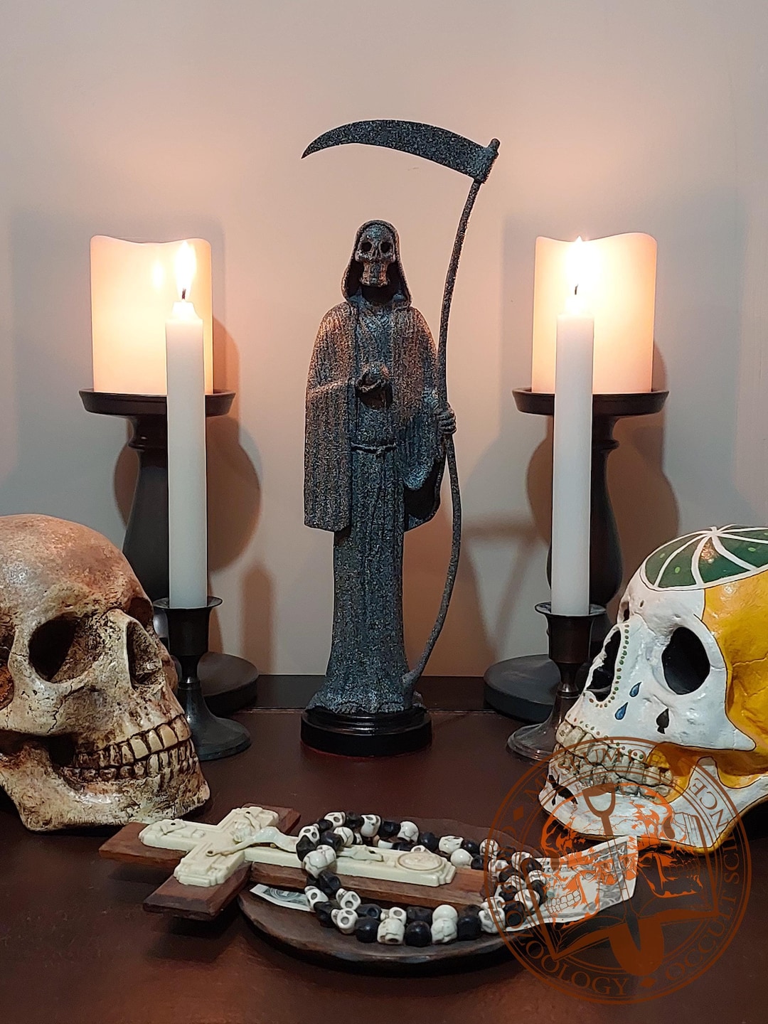 13.5 Inch, Santa Muerte, Folk Saint, Statue, Religious Idol, Mexico ...
