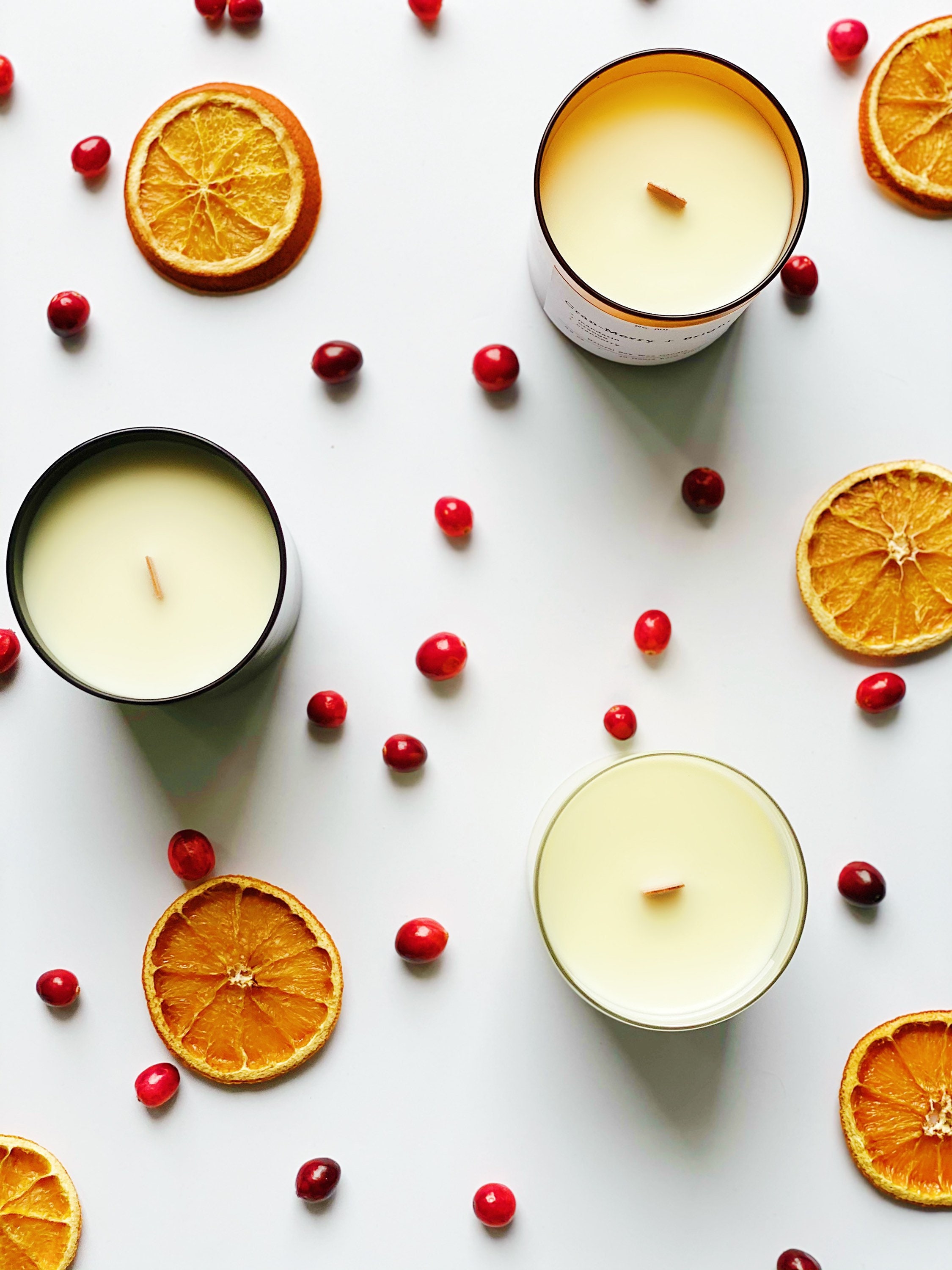 Cranberry Mandarin Candle Soy Wooden Wick Candle Holiday Candle - Etsy