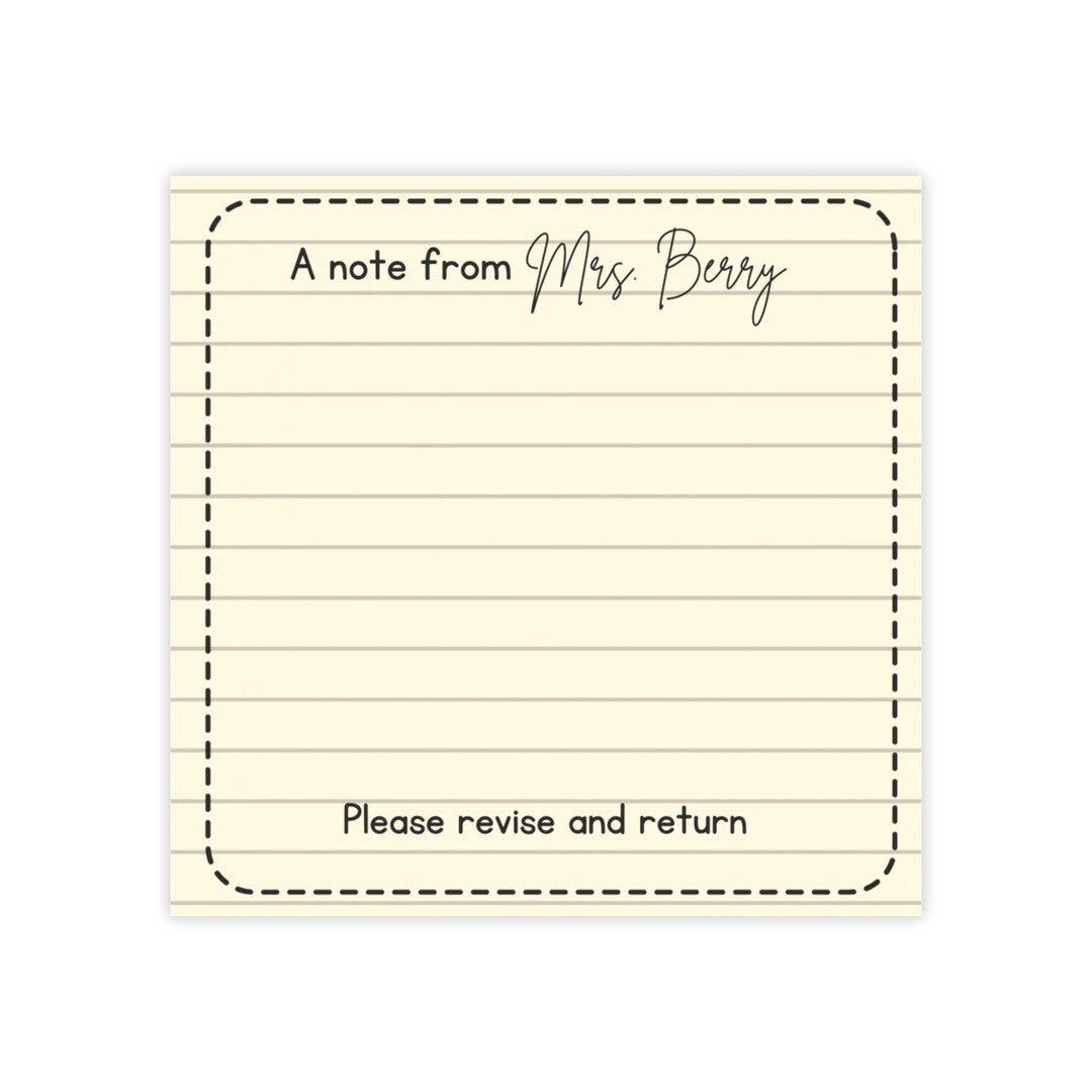 Teacher Post-it® Note Pads Personalized Custom Teacher Appreciation ...