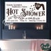 Hot Shower Sign for Bathroom, Vintage Style Canvas Wall Art, Rustic ...