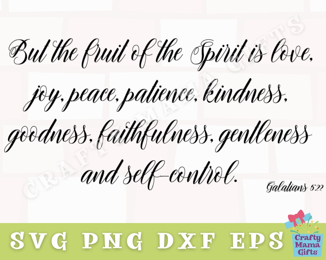 Fruit of the Spirit Svg, Inspirational Svg, Christian Svg, Religious ...