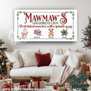 Personalized Gingerbread Cookie Sign, Grandma's Cookies Sign ...