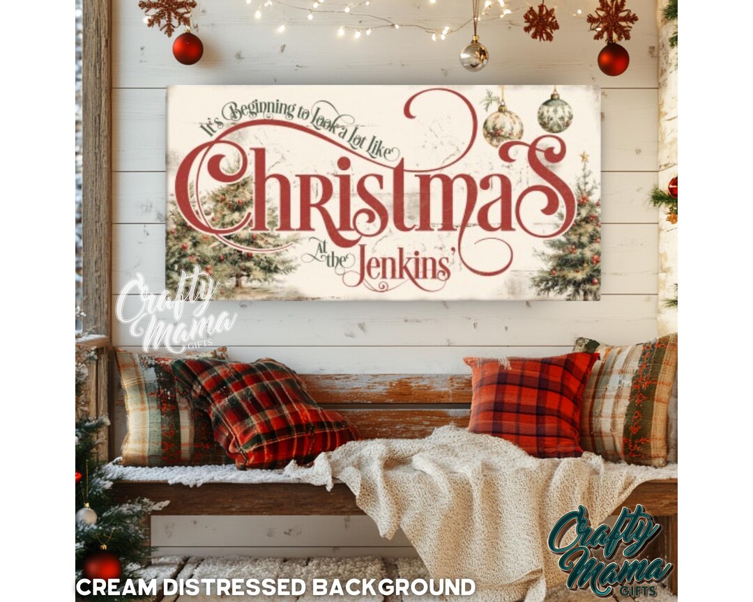 Farmhouse Christmas Sign, It's Beginning to Look A Lot Like Christmas ...