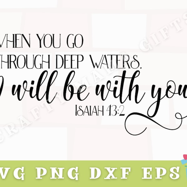 When You Go Through Deep Waters - Etsy