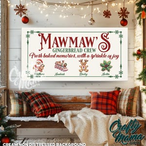Personalized Gingerbread Cookie Sign, Grandma's Cookies Sign ...