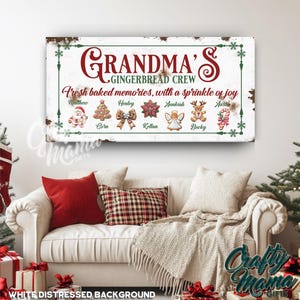 Personalized Gingerbread Cookie Sign, Grandma's Cookies Sign ...