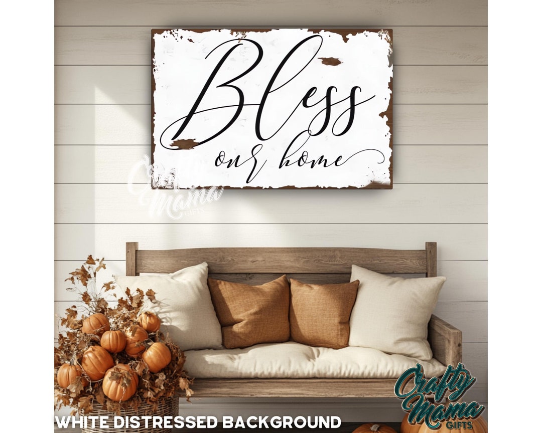 Farmhouse Sign, Christian Custom Wall Decor, Prayer Farmhouse Blessing ...