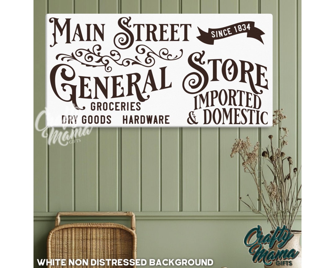 General Store Wall Sign, Farmhouse Market Wall Art, Rustic Goods and ...