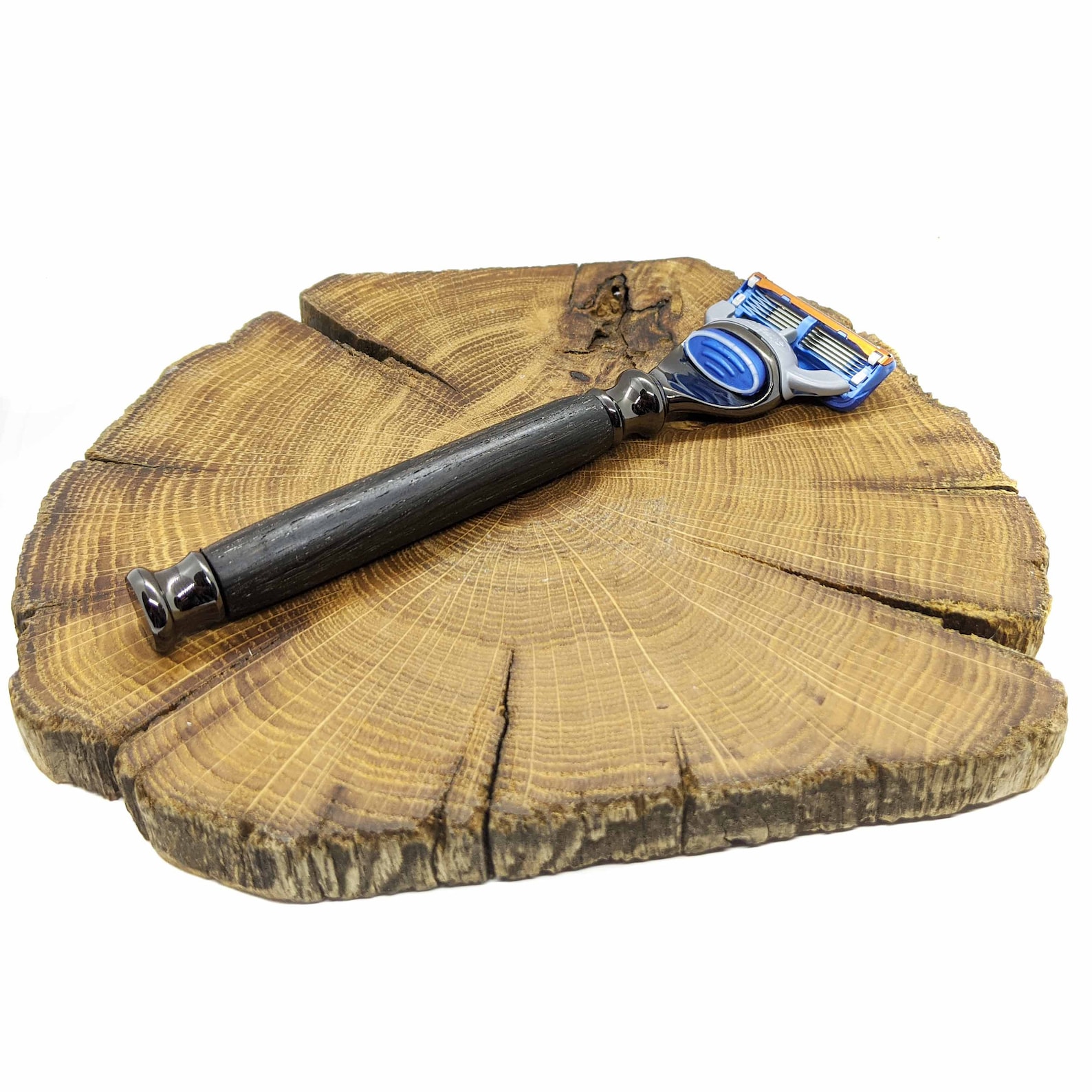 Gunmetal Gillette Fusion Razor in Irish Bog Oak, 5th Anniversary Gift ...