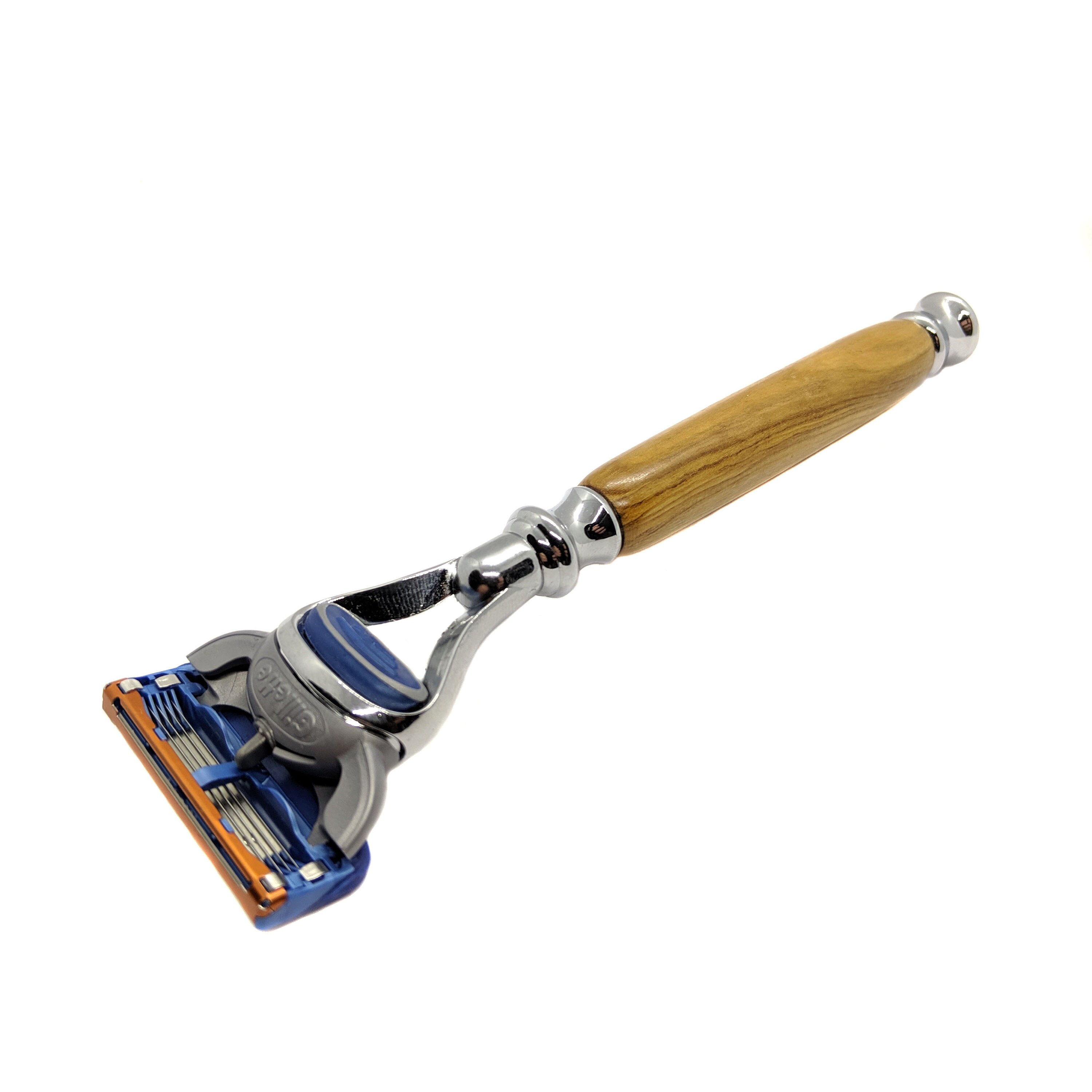 Personalized Razor in Bethlehem Olive Wood. 5th Anniversary | Etsy