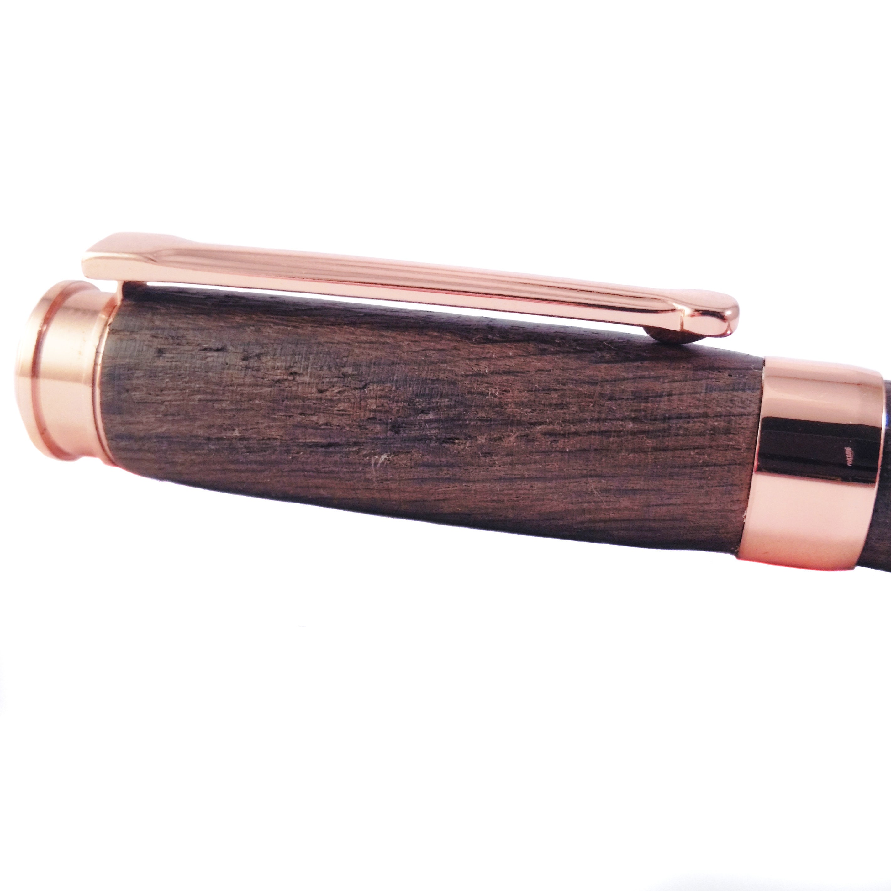 Copper Fountain Pen in Ancient Irish Bog Oak — BOGANDBRASS