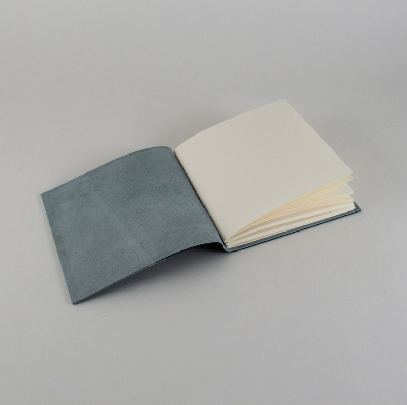 Teal and Navy Blue Leather Notebook, Pale Turquoise Travel Book ...