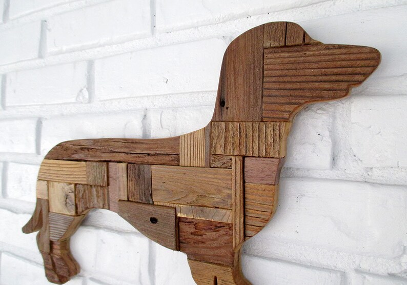 Rustic Puppy Dachshund Reclaimed Wood Dog Art Country - Etsy