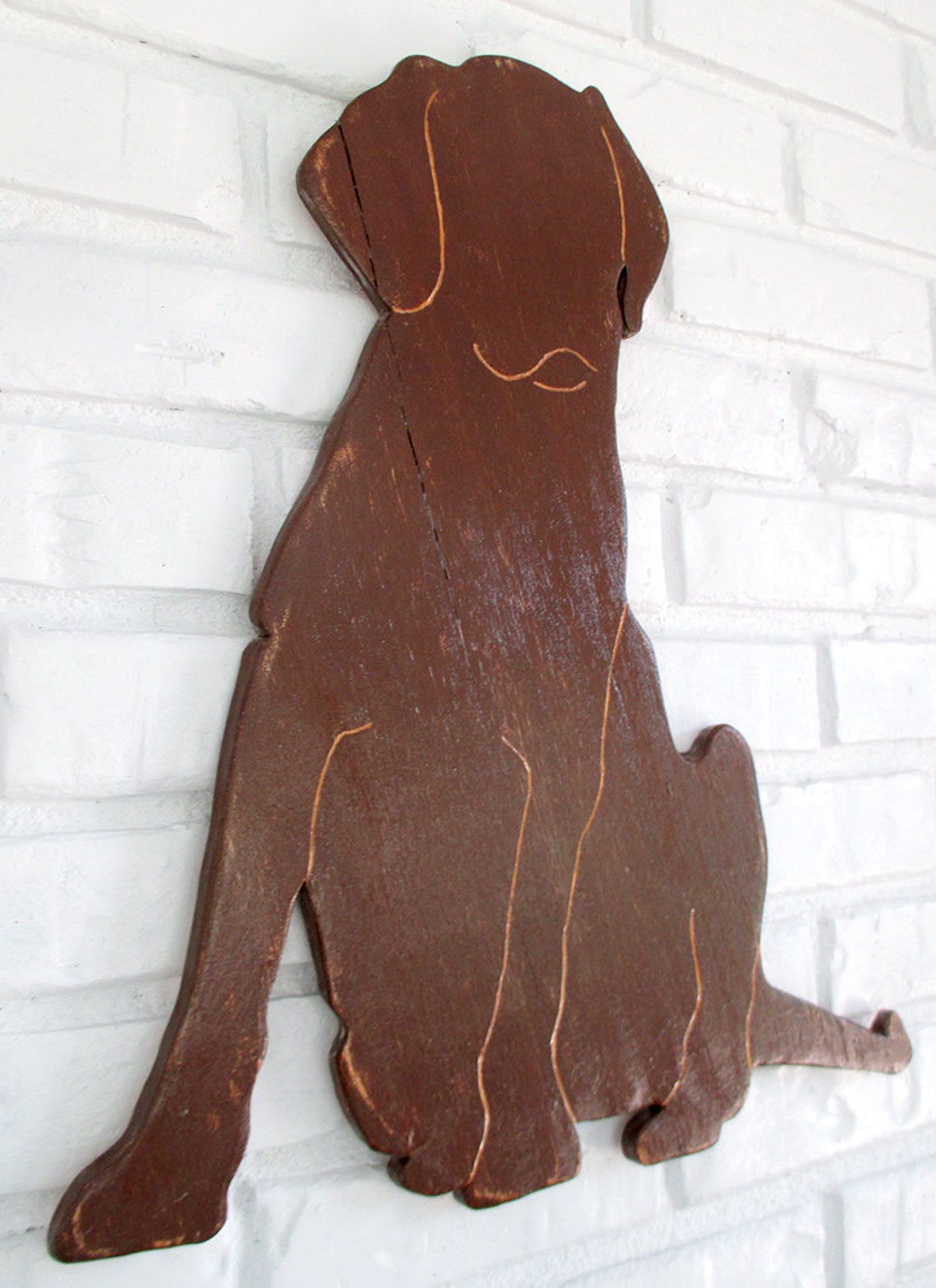 Chocolate Lab Rustic Wooden Home Decor Chocolate Labrador Sign - Etsy