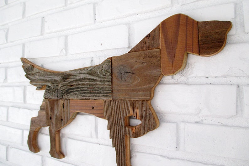 Setter Rustic Wood Dog Sign Reclaimed Wood Setter Wall Art | Etsy