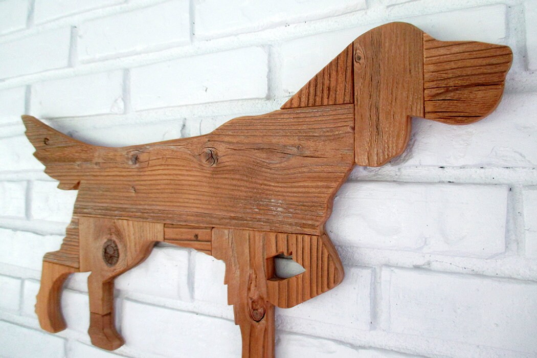 Setter Rustic Wood Dog Sign Reclaimed Wood Setter Wall Art | Etsy