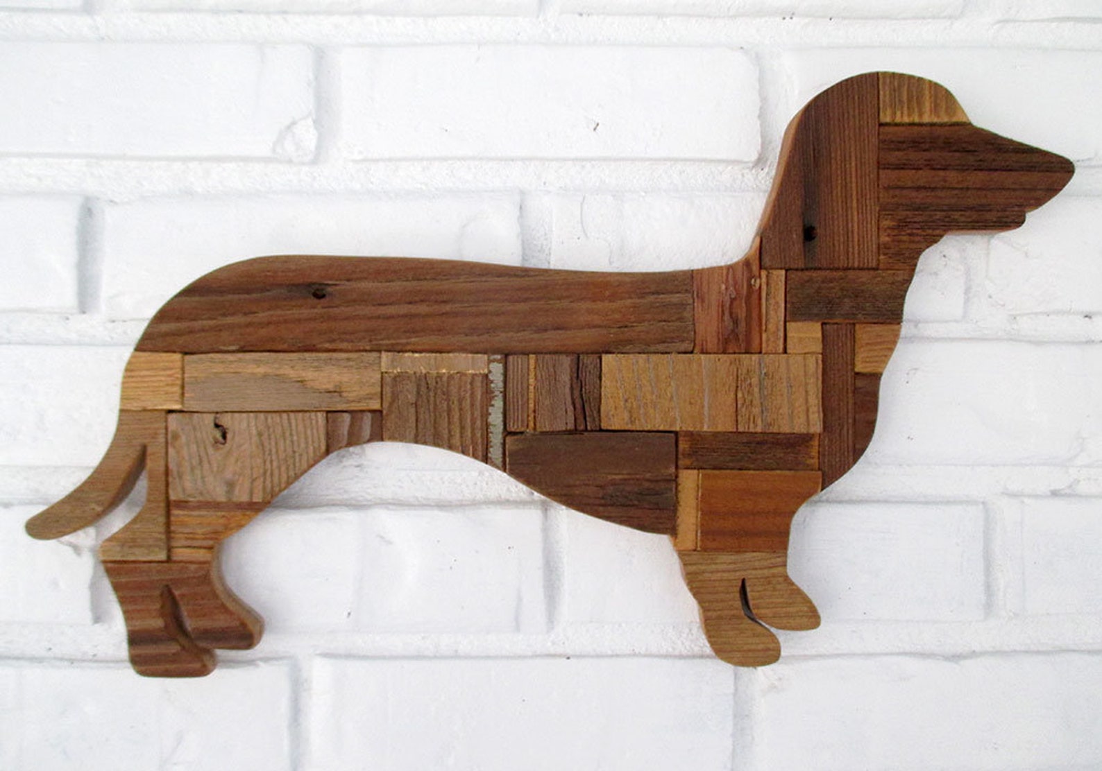 Rustic Puppy Dachshund Reclaimed Wood Dog Art Country - Etsy