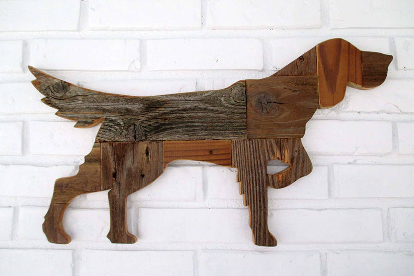 Setter Rustic Wood Dog Sign Reclaimed Wood Setter Wall Art | Etsy