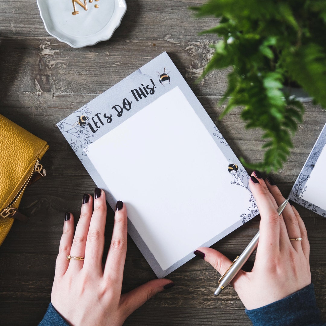 A5 Bumblebee Notepad - to Do List Notepad - Checklist - Planner ...