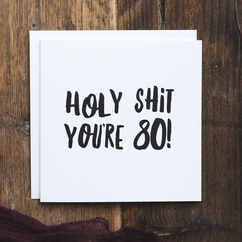 Funny 80th Birthday Card 80th Birthday Card Milestone Etsy