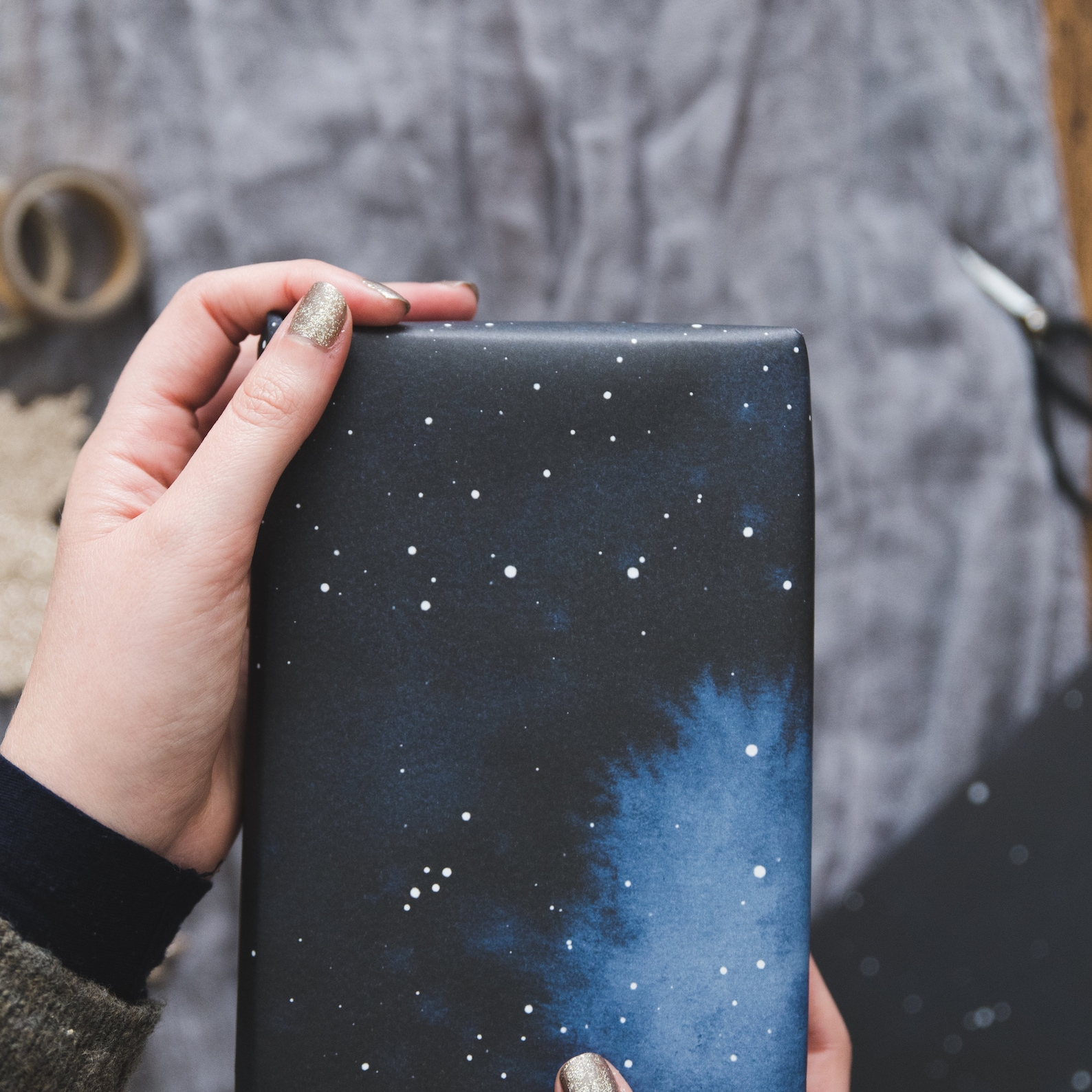 Night Sky Christmas Wrapping Paper Christmas Gift Wrap | Etsy UK