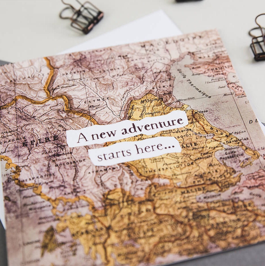 New Adventure Congratulations Card New Job Card New House - Etsy