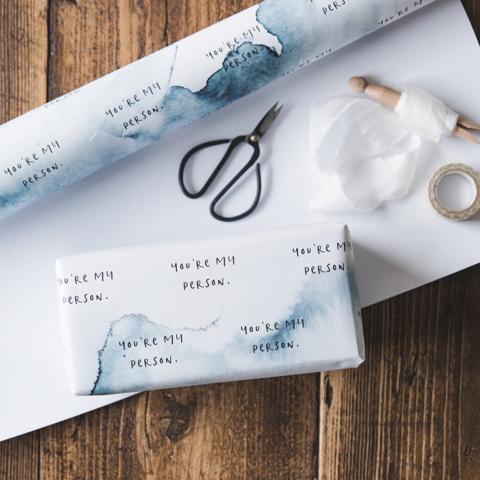 You're My Person Wrapping Paper - Watercolour Anniversary & Valentine's ...