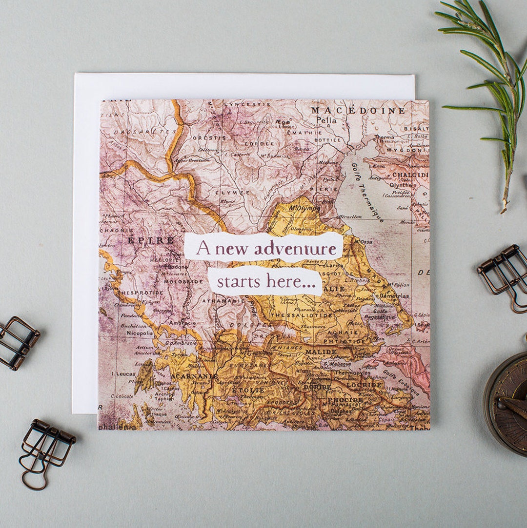 New Adventure Congratulations Card - New Job Card - New House Card ...