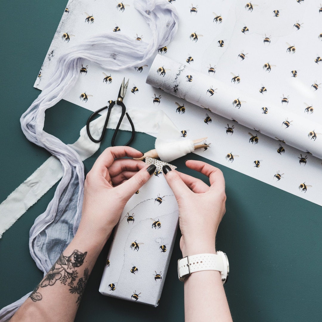 Bumblebees Gift Wrapping Paper - Etsy