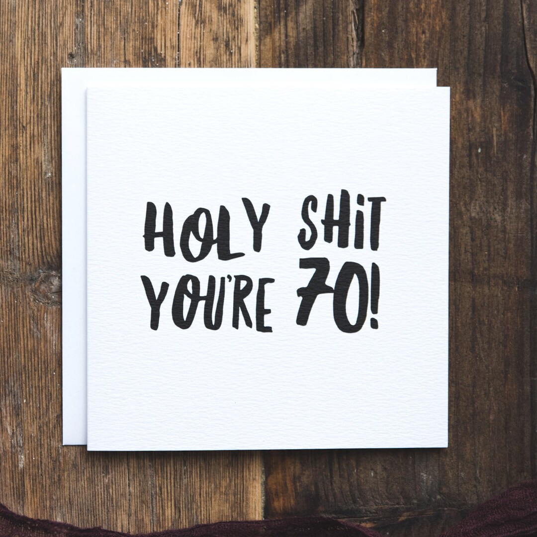 Funny 70th Birthday Card - 70th Birthday Card - Milestone Birthday Card ...